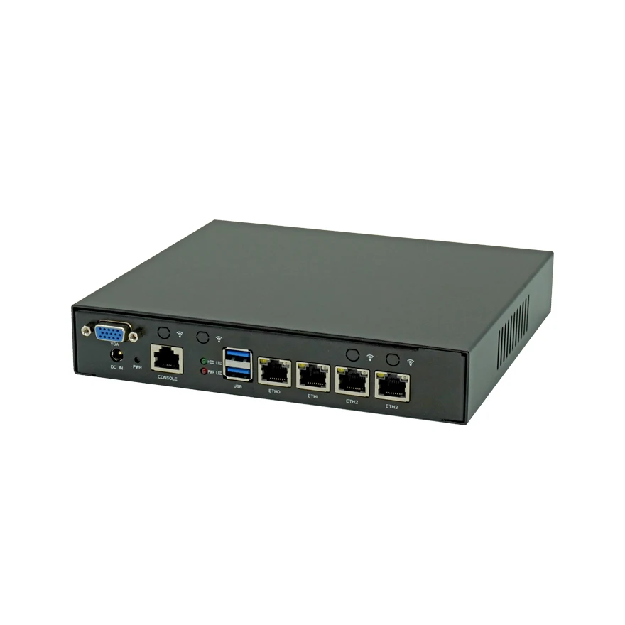 Firewall Router Industrial Mini Pc J4125 Quad Core Processor 4 I225v Lan Ddr4 Fanless Pfsense