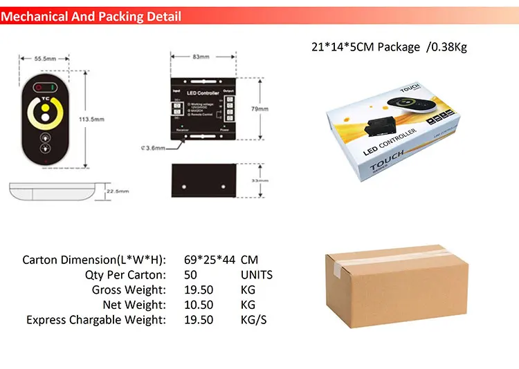 Cct Led Controller Color Temperature Adjustable 12v 24v 18a Daul Color ...