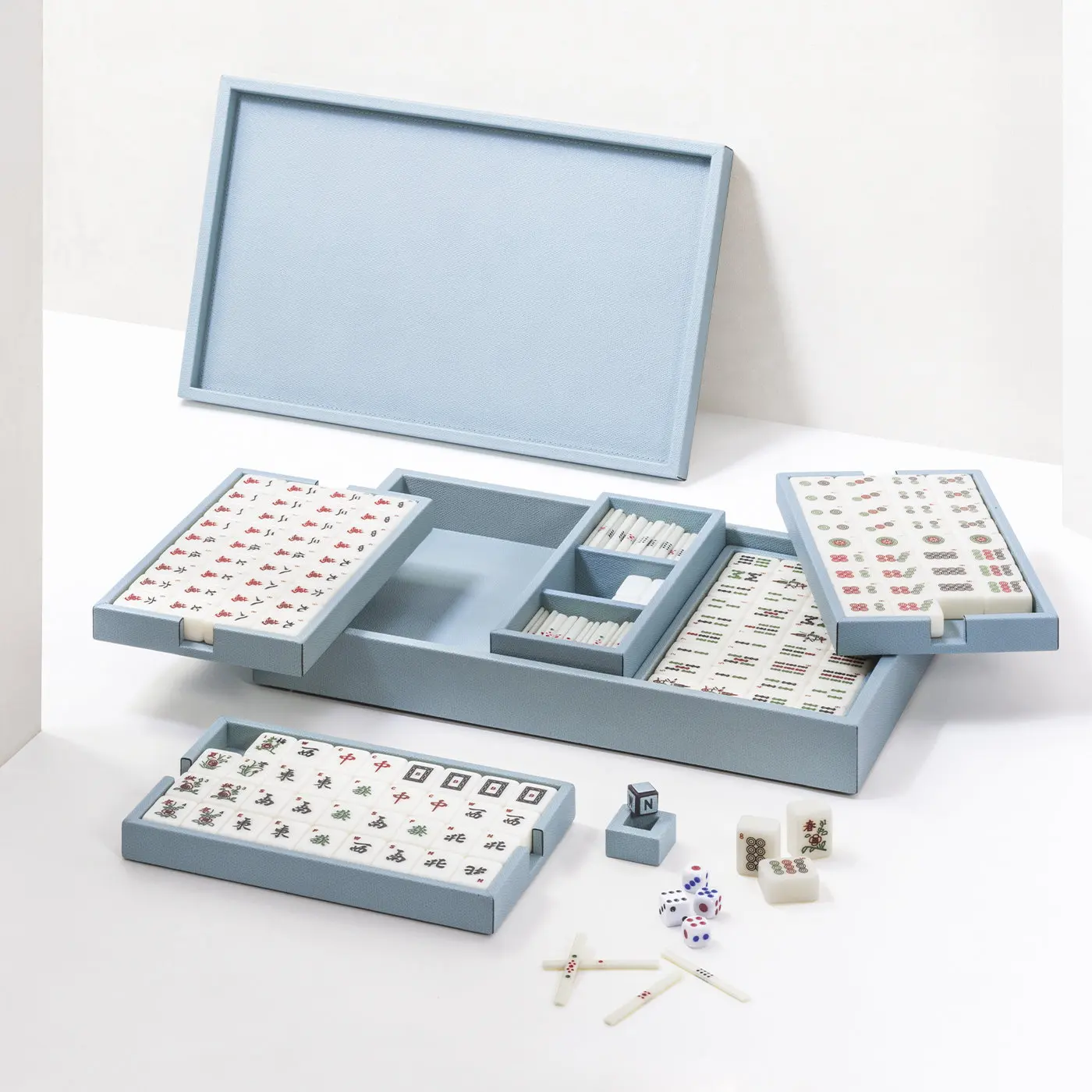 Luxury Promotional Gifts Christmas Mahjong Gift Set Leather Mahjong ...