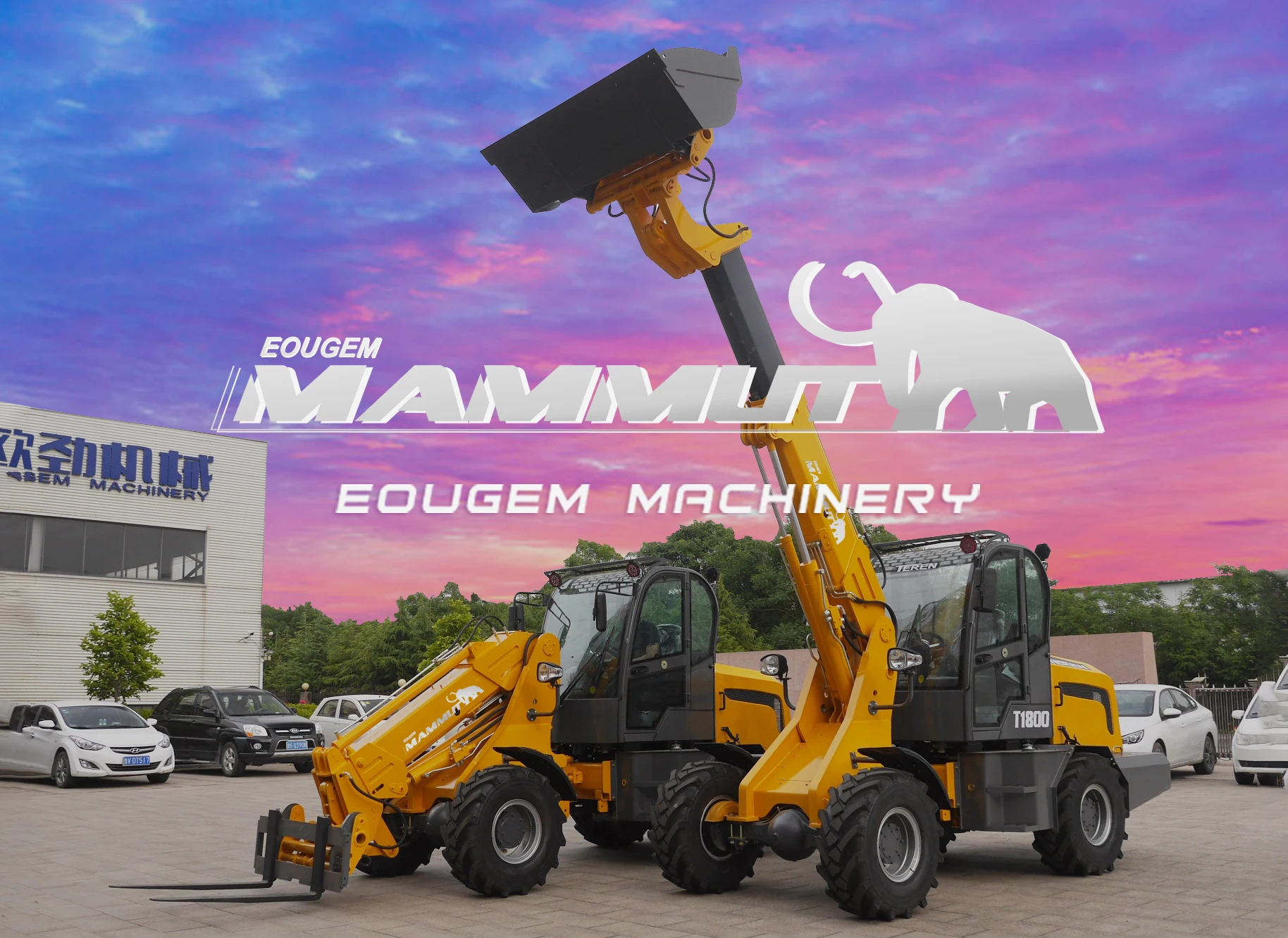 Telescopic Loader TL1800 with Pallet Fork | 4WD Front End Wheel Loader ...