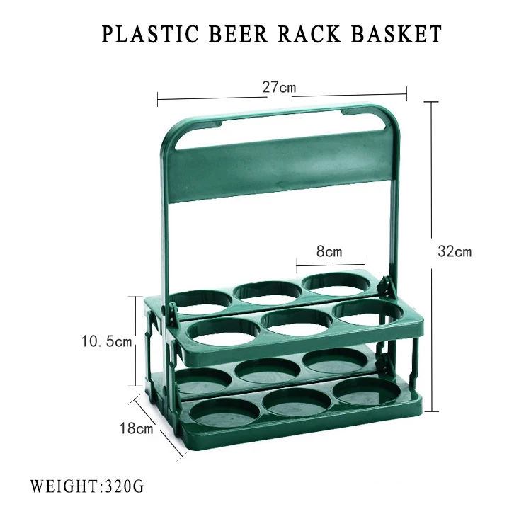 Portable Foldable 6 Pack Beer Display Plastic Beer Container Champagne ...