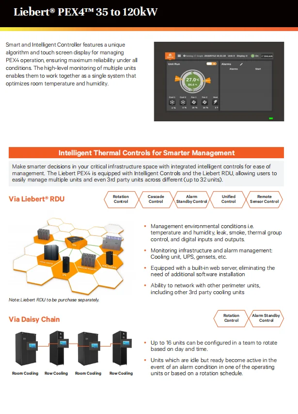 VERTIV Liebert PEX4 45kw Precision Air Conditioner for Data Centers