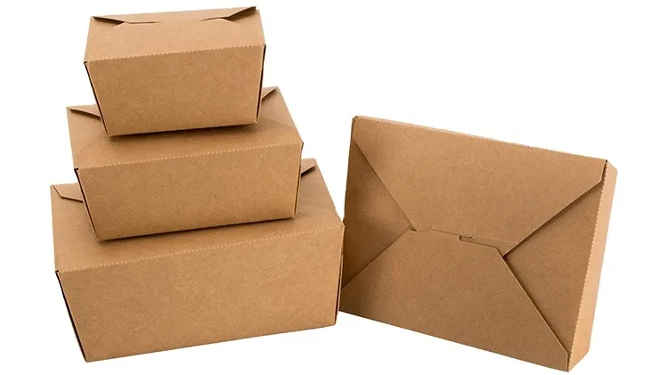 Disposable Kraft Paper Fast Food Box Printed Paper Cup And Bowl ...