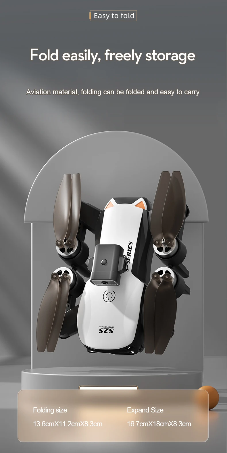 New S2s Mini Drone With 6k Dual Cameras Obstacle Avoidance Optical Wifi ...