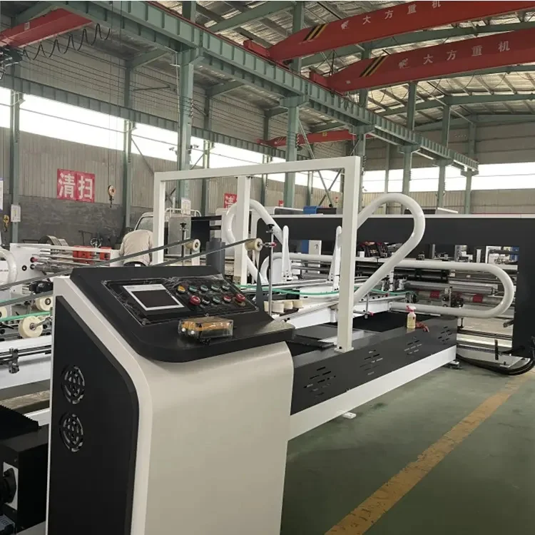 Corrugated Cardboard Automatic Carton Box Mini Folder Gluer Machine ...