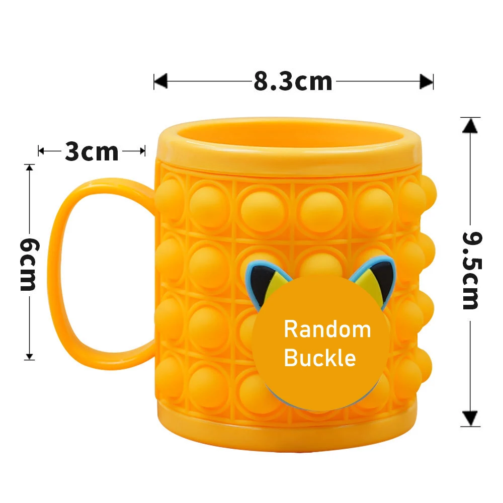 2023 New Cute Cat Kids Drink Cup Silicone Push Bubble Itting Popper Mug ...