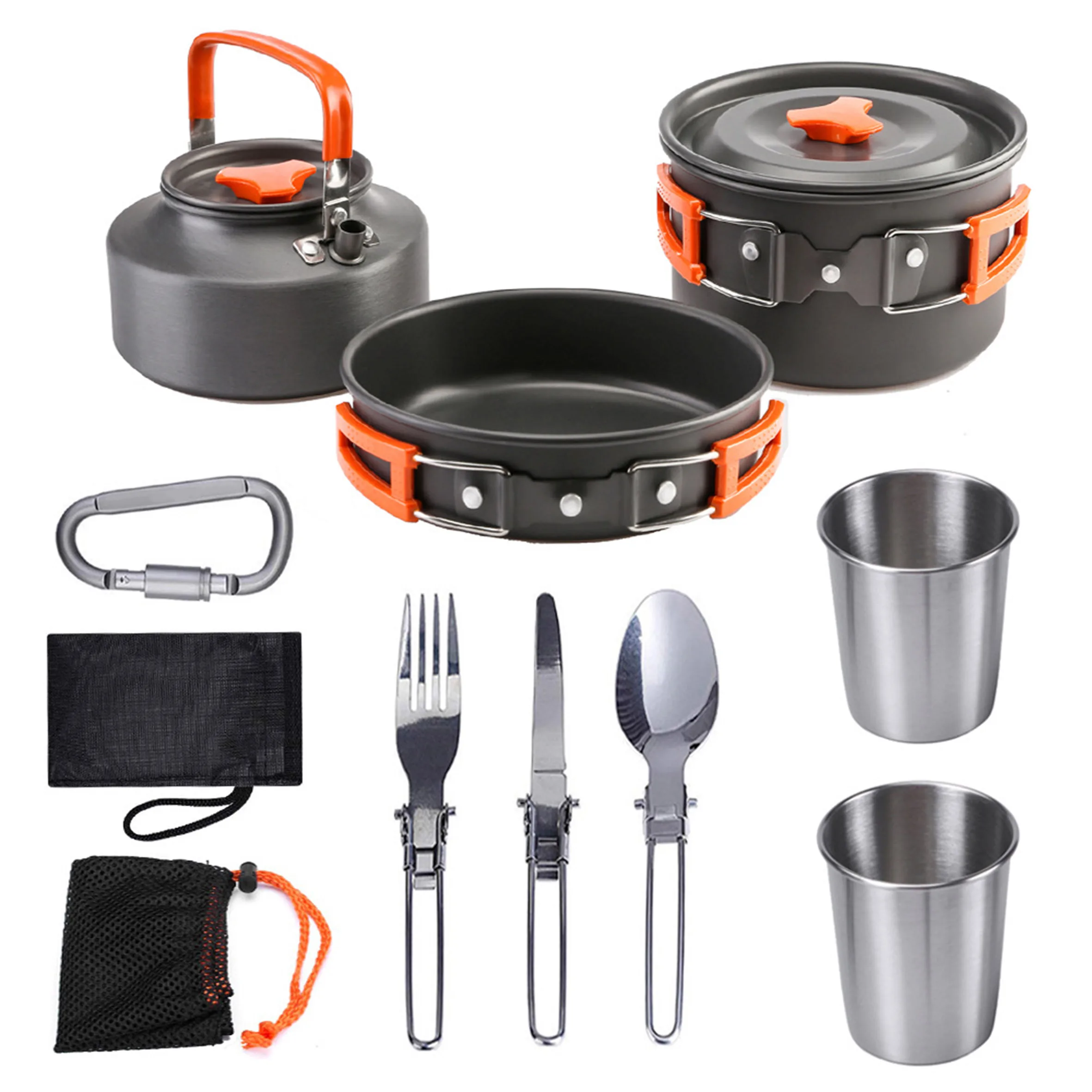 Portable Camping Cookware Pot Cooker Setcamping Cookware Kit,With ...