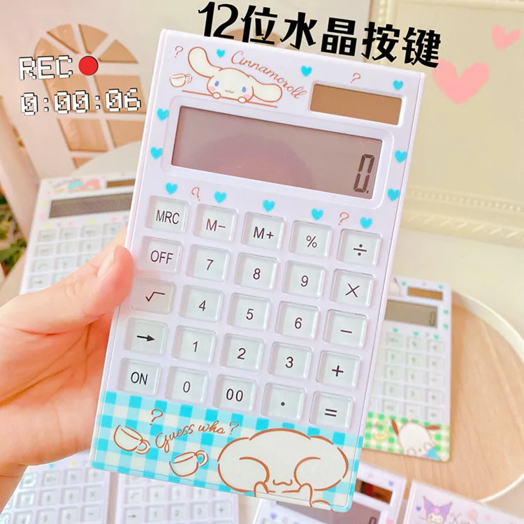 Kawaii My Melody Kuromi Solar Energy Calculator Students Anime Girl ...