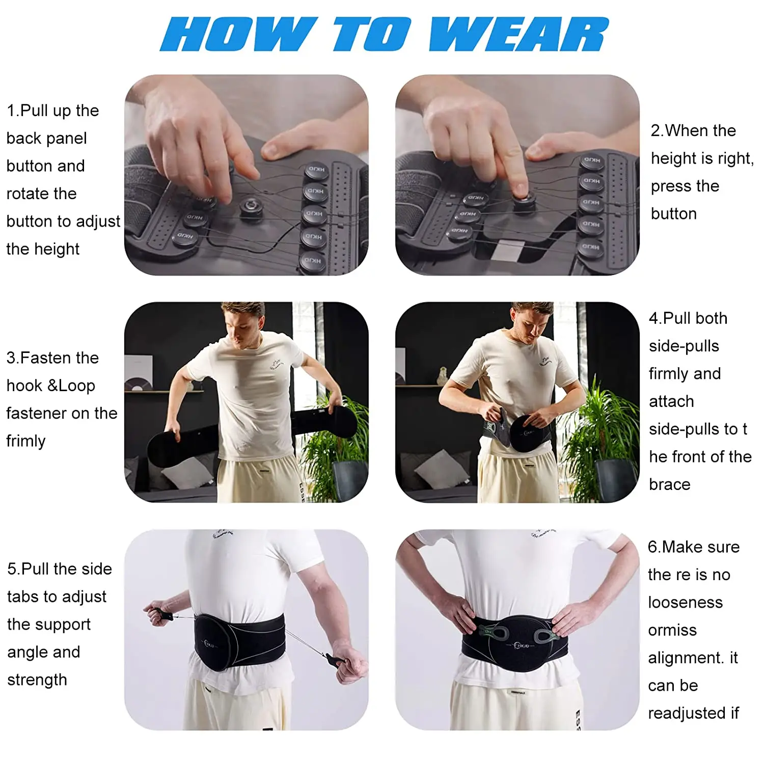 HKJD Adjustable Medical Decompression Traction Belt for Lower Back Support