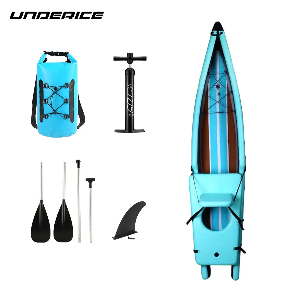 Custom Latest Design Inflatable Drop Stitch Fishing Kayak Double Layer ...