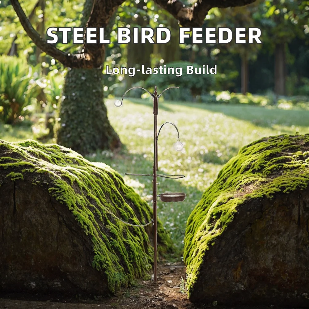 Chargeable Bird Feeder Stand with Iron Material Multihook Waterproof PP ...