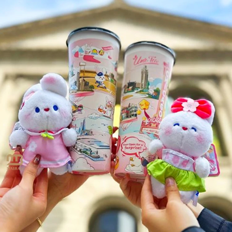 Restaurant Takeout Coffee Milk Tea Paper Cups with Gifts