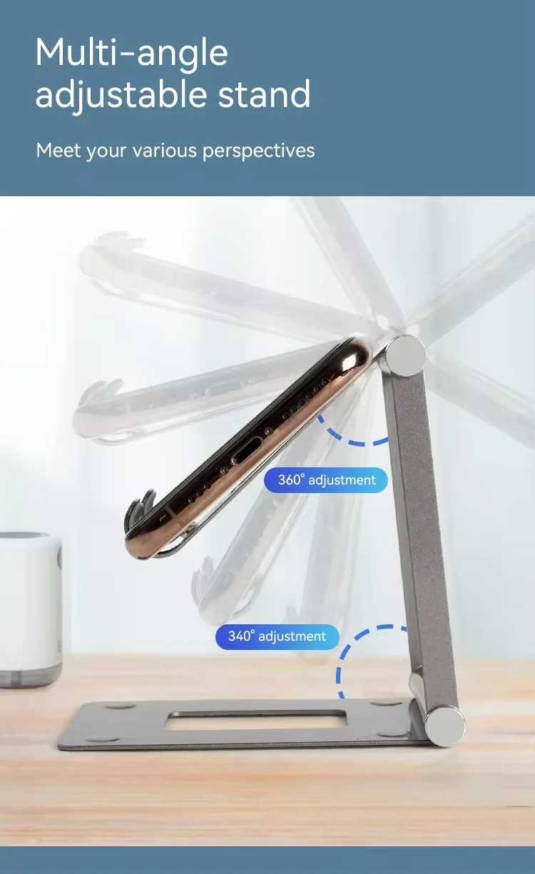Universal Desktop Mobile Phone Metal Stand Adjustable Table Tablet Pc ...