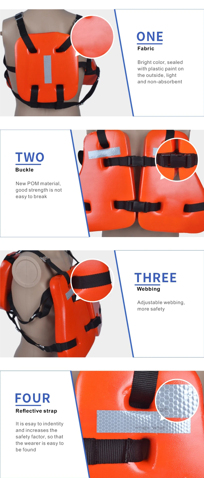 Work Safety Vest Pvc Floating For Oil Platform Life Vest - Buy Three ...