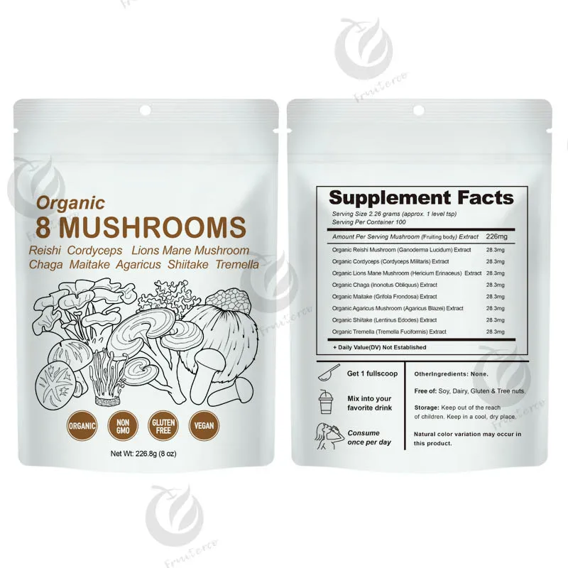Private Label Mushroom Complex Mushroom Mix Powder Organic Mushroom ...