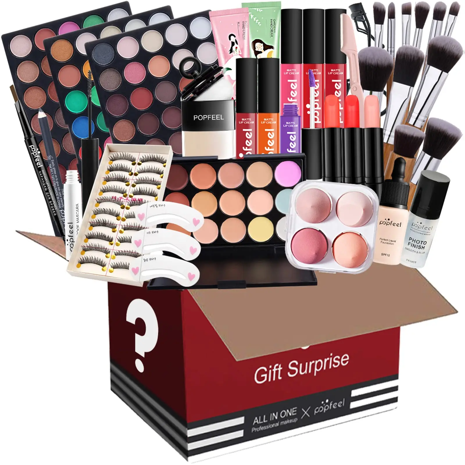 All-in-One Makeup Gift Set Carry All Makeup Kit for Women Big Makeup ...