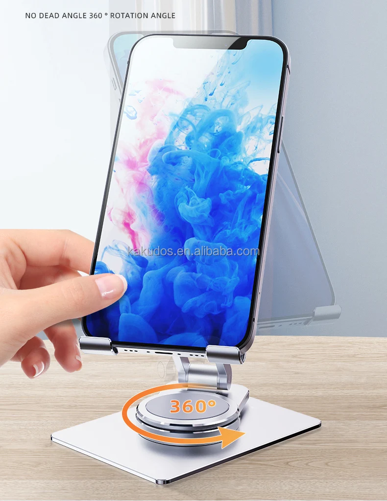 Stable and Portable Folding Mobil Phone Stand - Aluminum Alloy