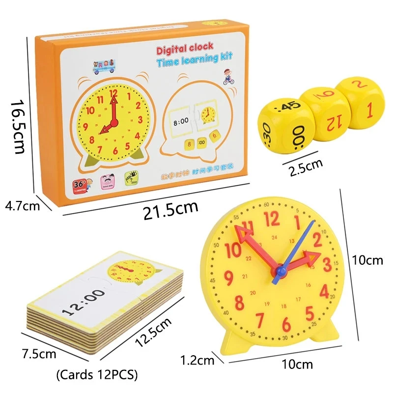Time Matching Puzzle Preschool Tactile Learning Clock Digital Clock ...