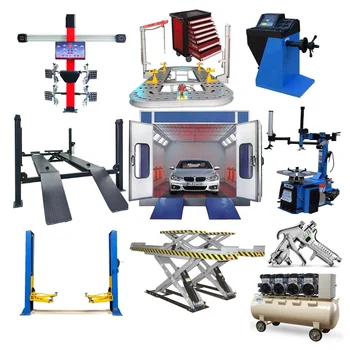 Full Set Car Workshop Equipment Spray Booth Car Frame Machine Wheel ...