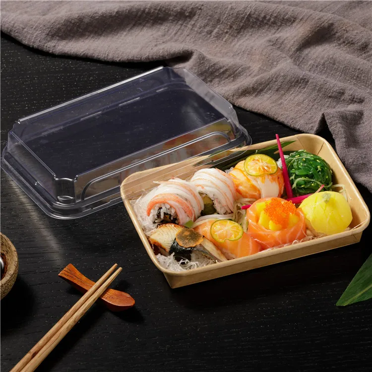 SM7-1105 Eco Sushi Container - Kraft Paper with PE Coating