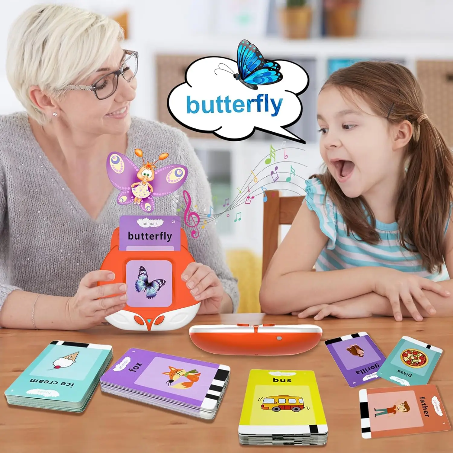Kids Learning Flashcard Speech Therapy Machine Toy 224 Sight Word ...