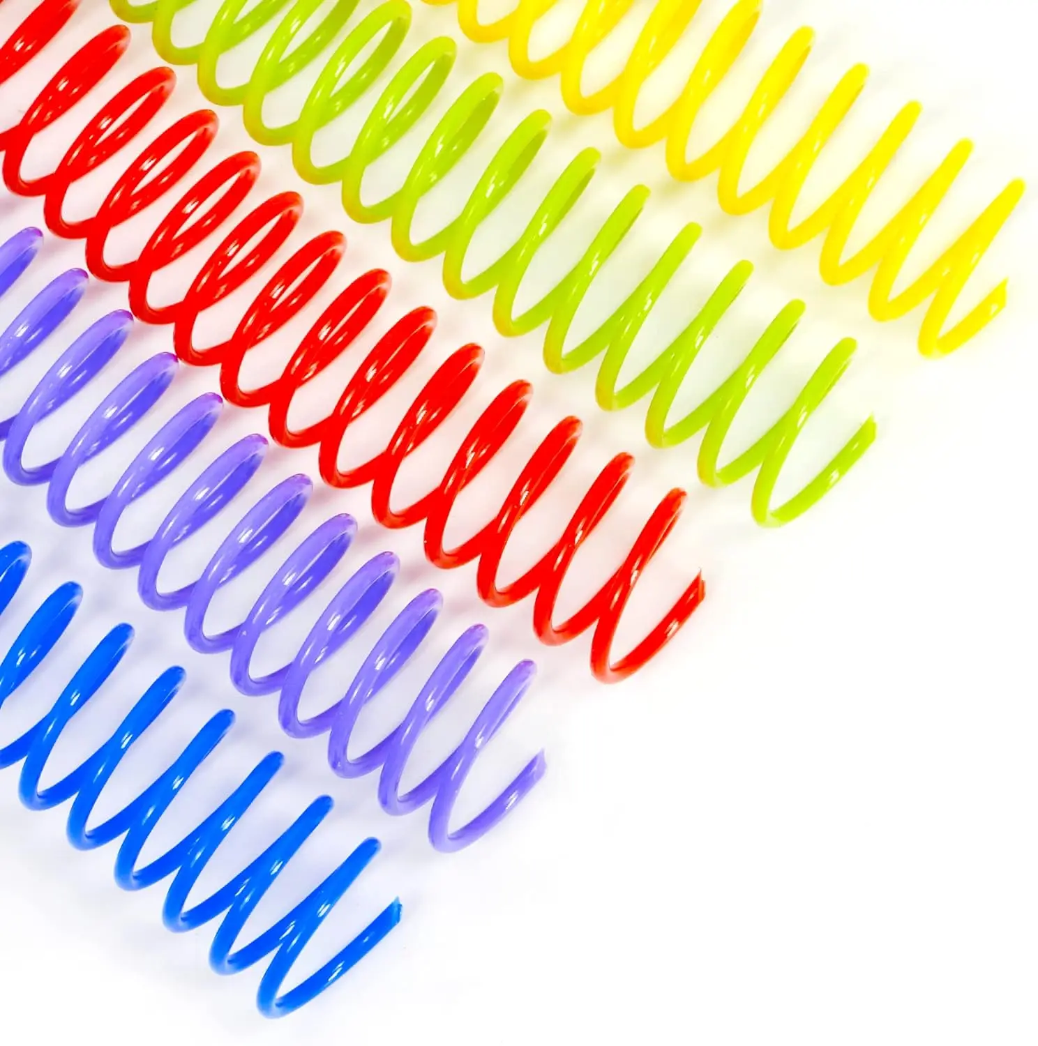 100 Pack Plastic Spiral Binding Coils, 6-12mm(1/2