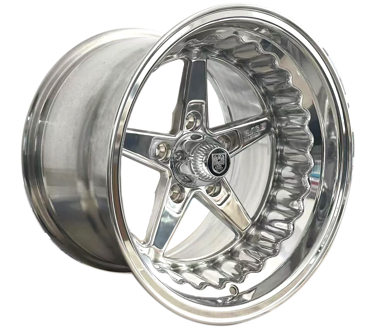 drag wheel 15X8 5X120.65 ET-6 all hand polished Race master autodrag ...