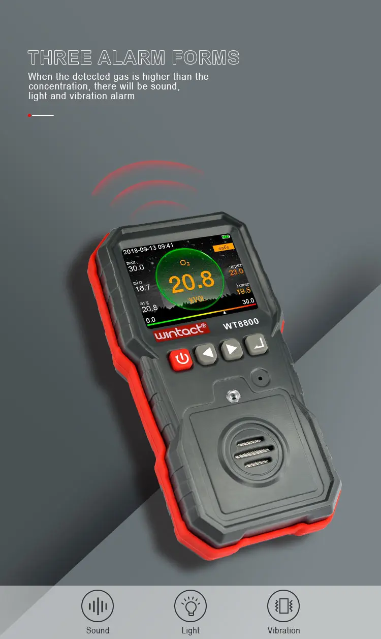 WINTACT WT8801 Combustible Gas Leak Detector - Customized Support
