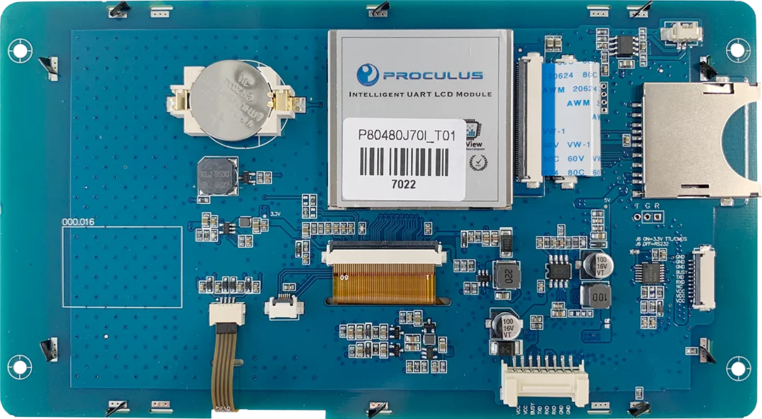 Proculus 7 Inch Uart Tft Interface Display Module Lcd Screen Panel ...