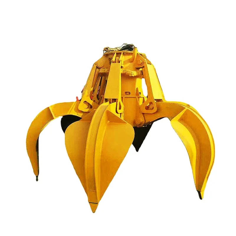 Construction Electric Hydraulic Excavator Grab Bucket 3cbm For Scrap ...