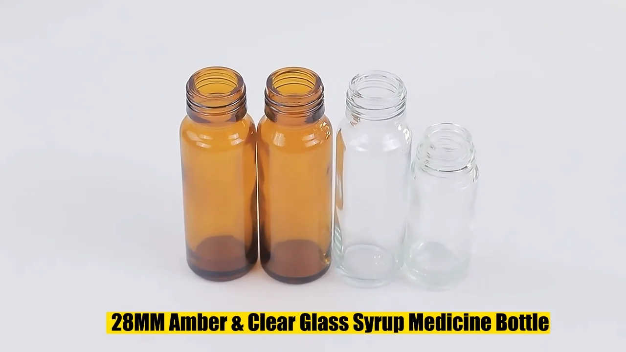 30ml 60ml 100ml 125ml 150ml Clear Glass Syrup Liquid Oral Medical ...