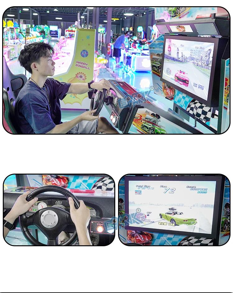 Epark Coin Operated Arcade Car Racing Game Machine Indoor Amusement Arcade Car Race Video Game ...
