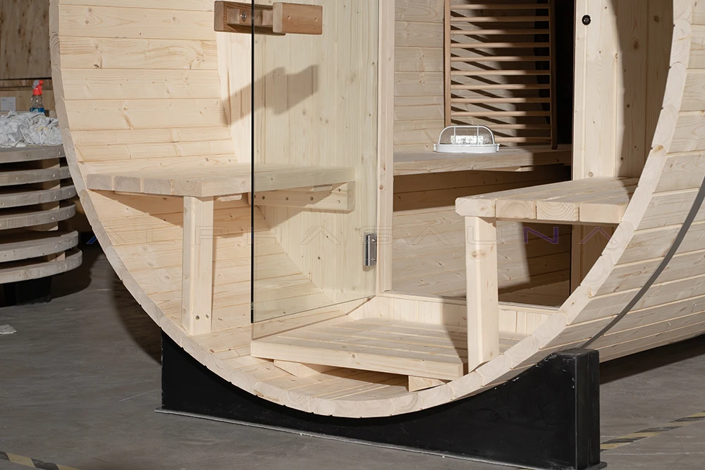 2-4 Wood Fire Steam Outdoor Steam Barrel Sauna Rooms Canada Fiberglass ...