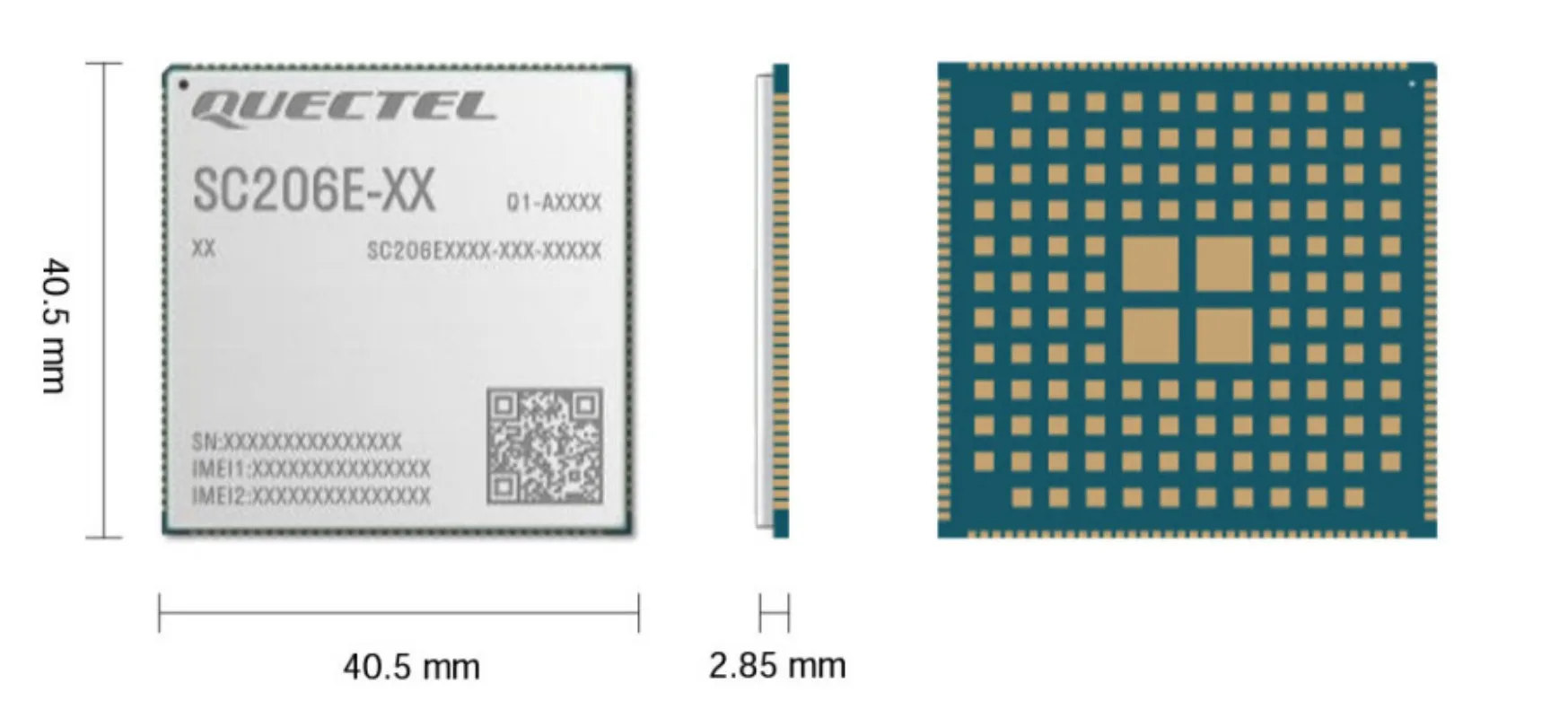 SC206E-EM Quectel LTE Cat 4 Smart Module with Adreno 702 GPU
