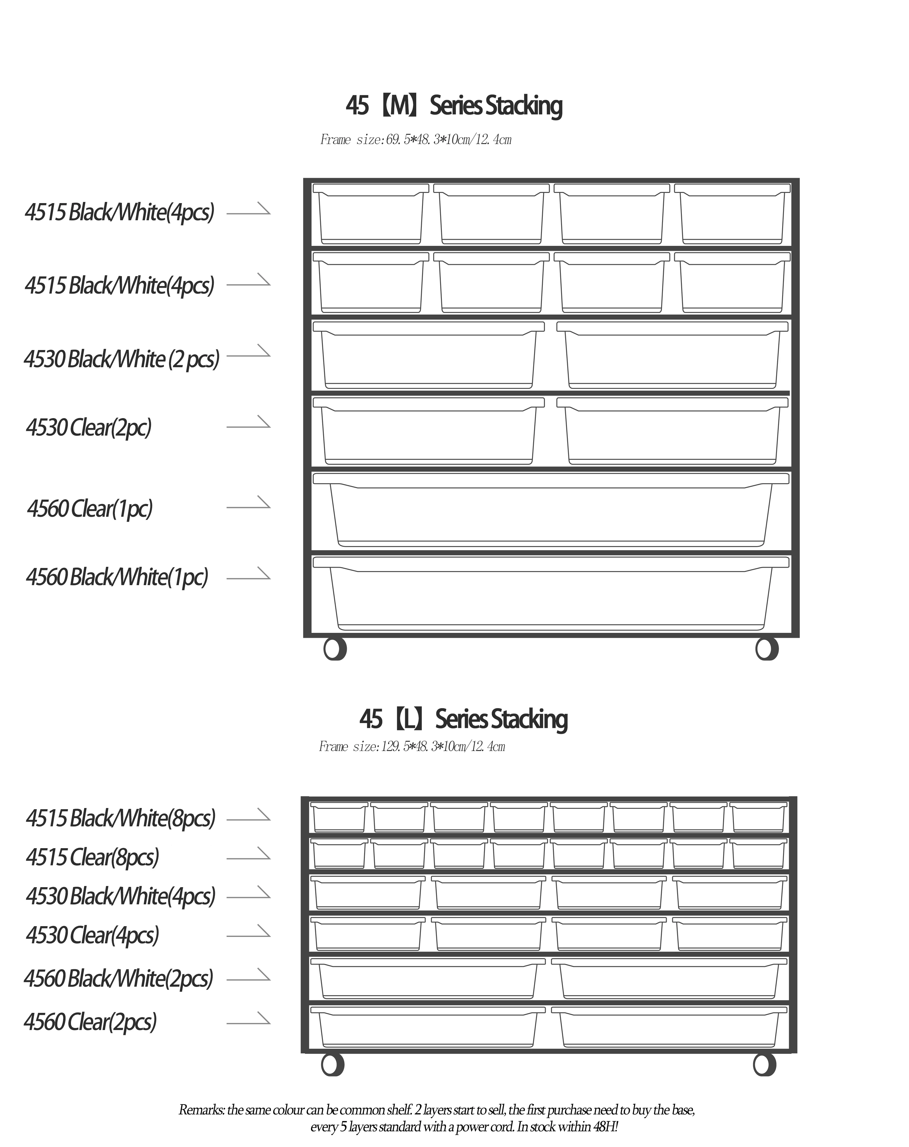 Reptile Breeding Square Enclosure 60x30x13cm, Stackable Rack System ...