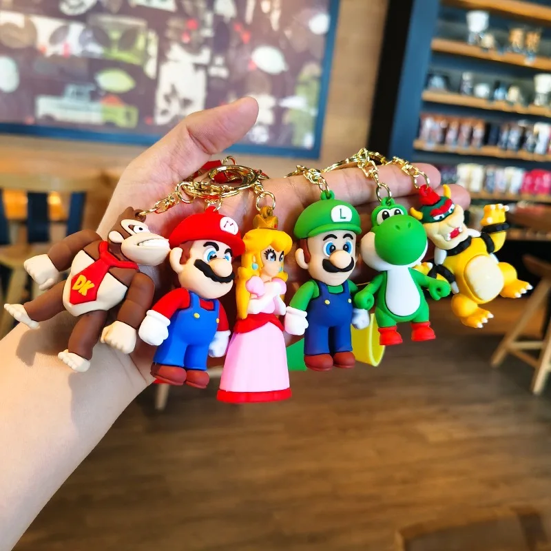 Wholesale Anime Mario Doll Key Chain Bag Pendant Custom 3D Soft PVC