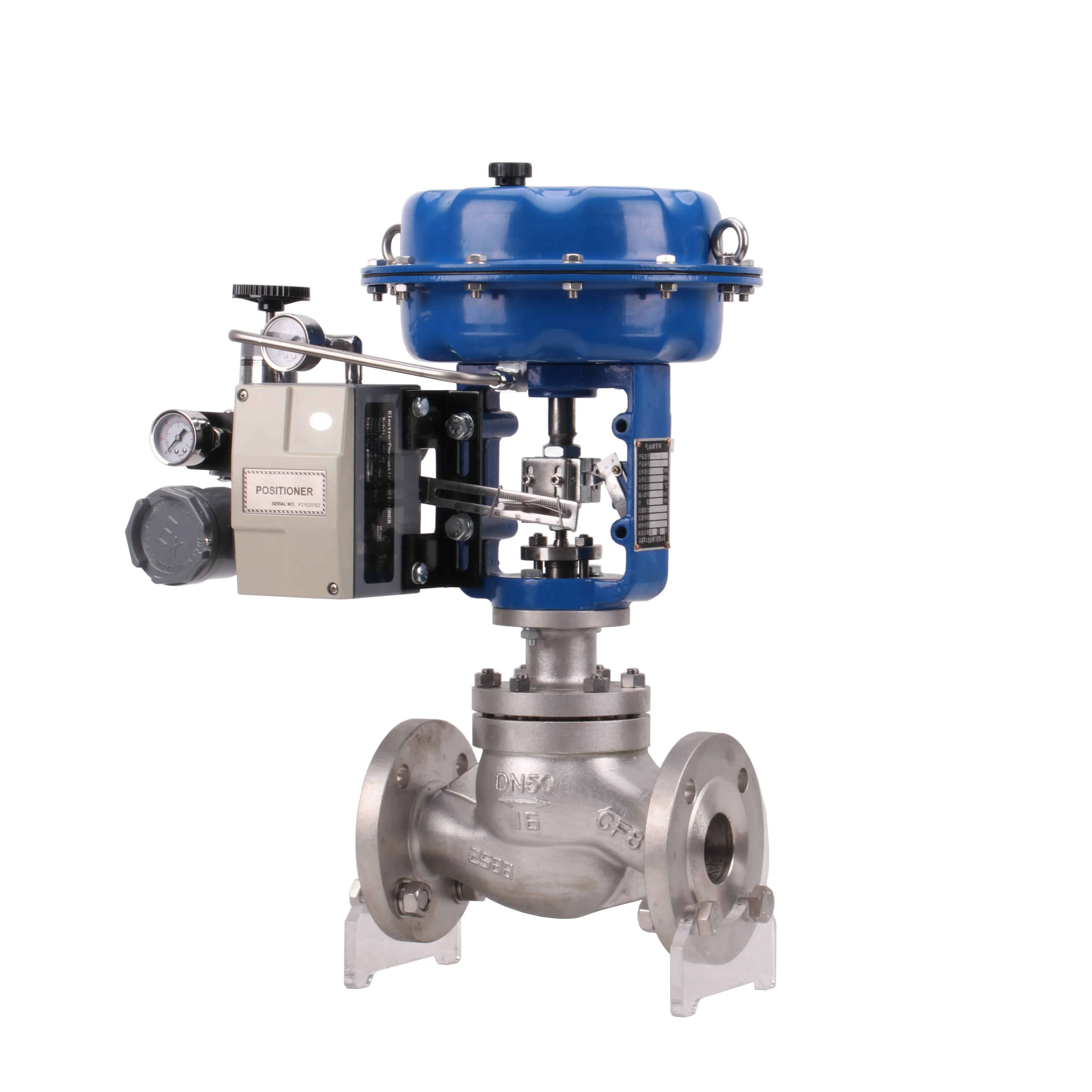 Pneumatic Industrial Control Valve with 4-20 MA Signal