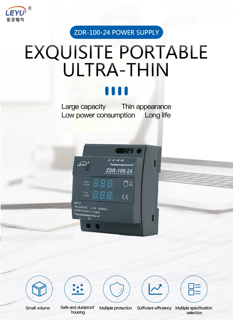 Din Rail Power Supply 100w 110v 220v Ac To Dc 12v 15v 24v 36v 48v ...