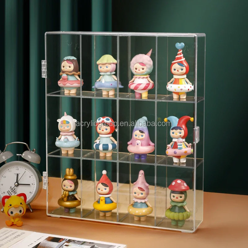 Clear Acrylic Blind Box Table Organizer Decor Storage Box Doll Toy ...