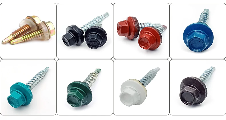 DIN7504 Tek Screws - Galvanized Hex Head Self-drilling