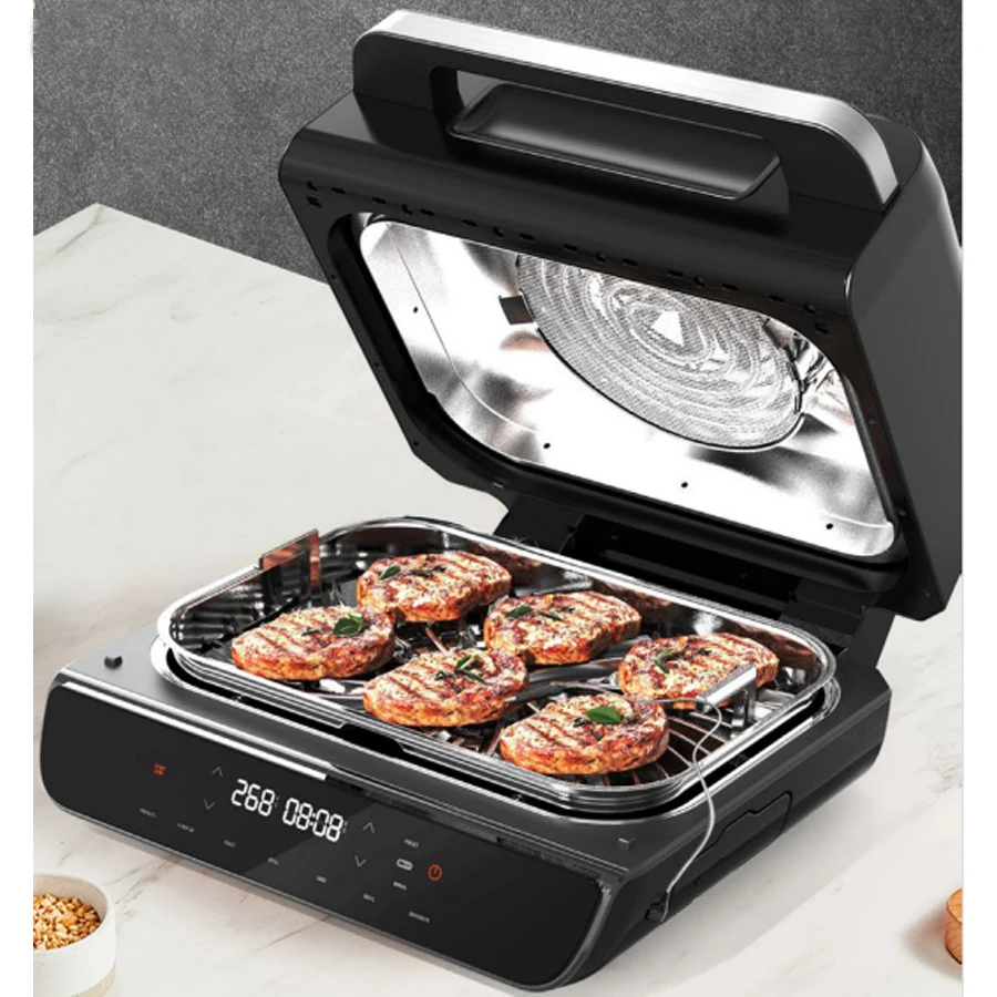 Non-stick Coating Adjustable Thermostat Control Air Fryer Grill