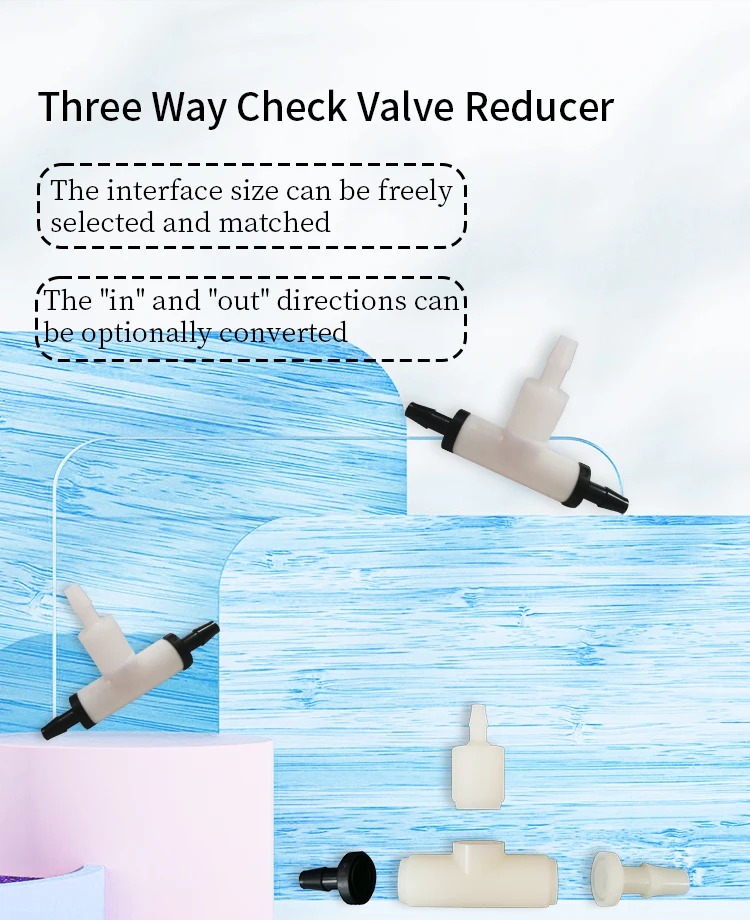 Reducer Three-way Check Valve with Optionally Select Inlet and Outlet ...