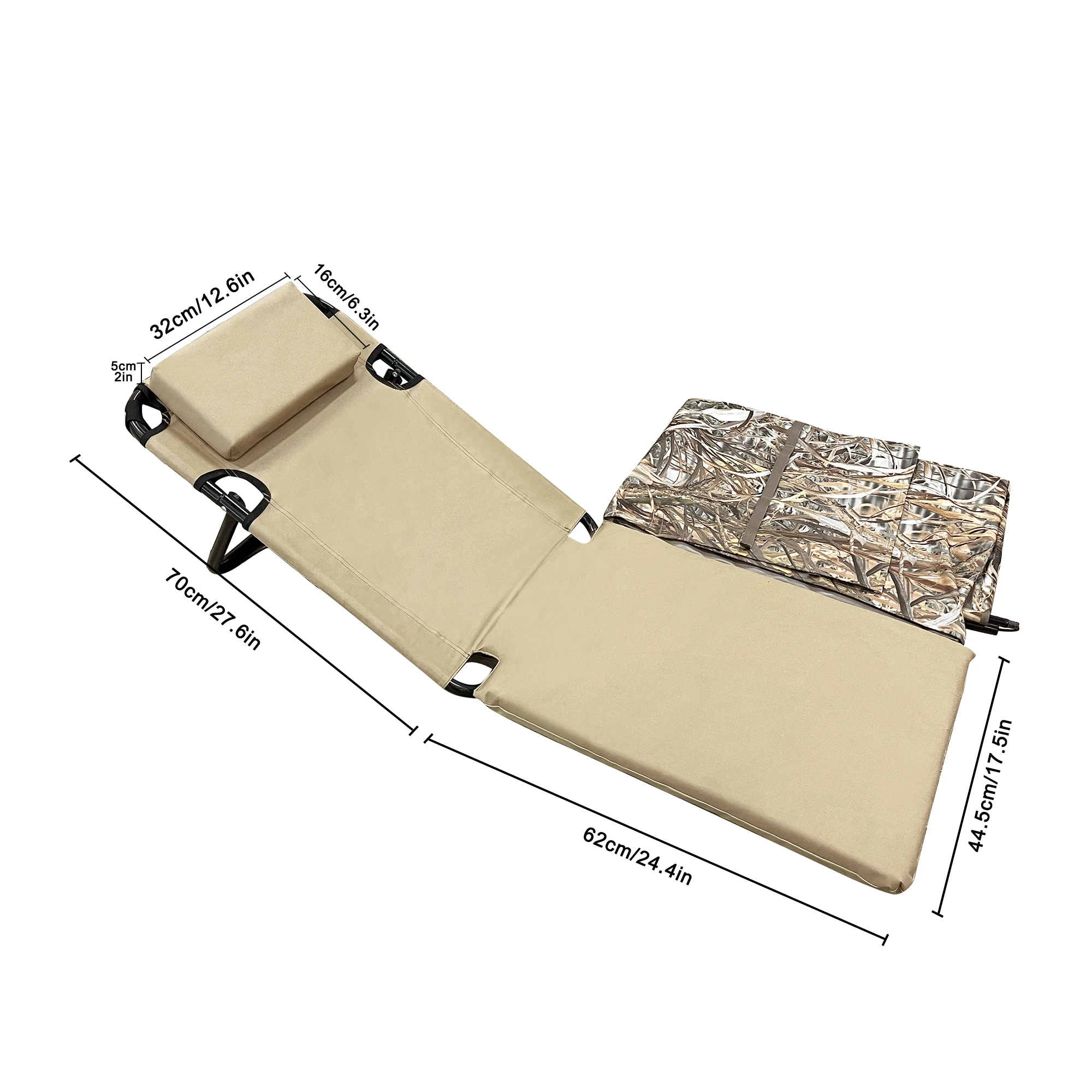 Mydays Tech Portable Folding Rugged Construction Extended Seat Area Low ...