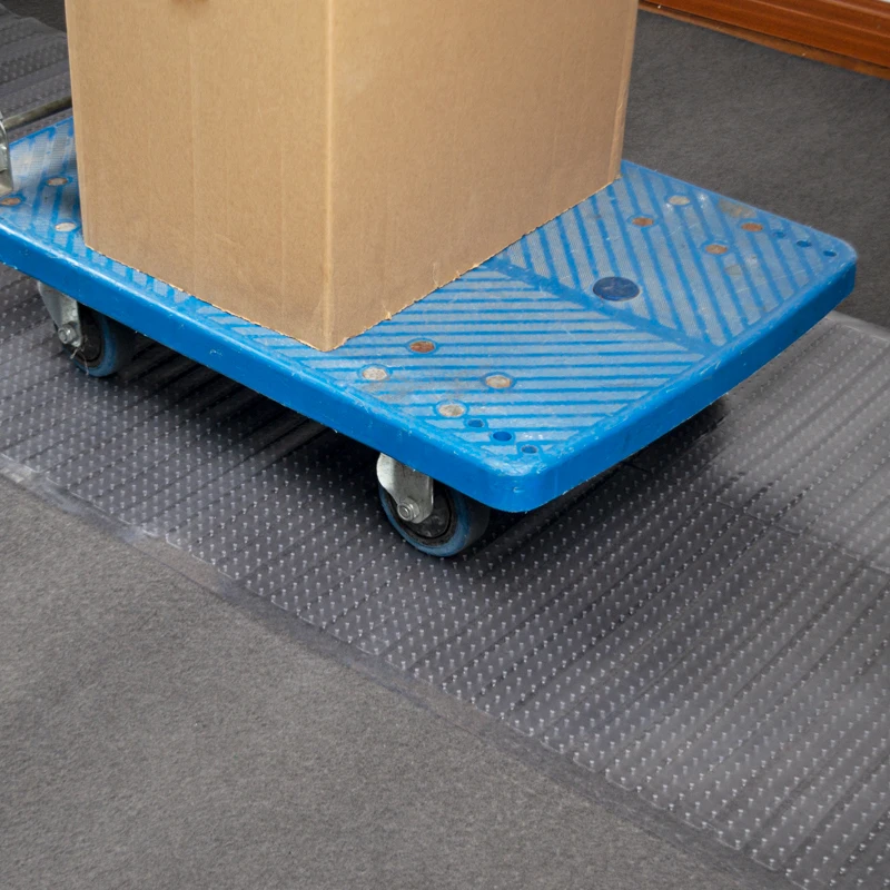 Clear PVC Vinyl Plastic Rug Protectors for Deep Pile Carpet