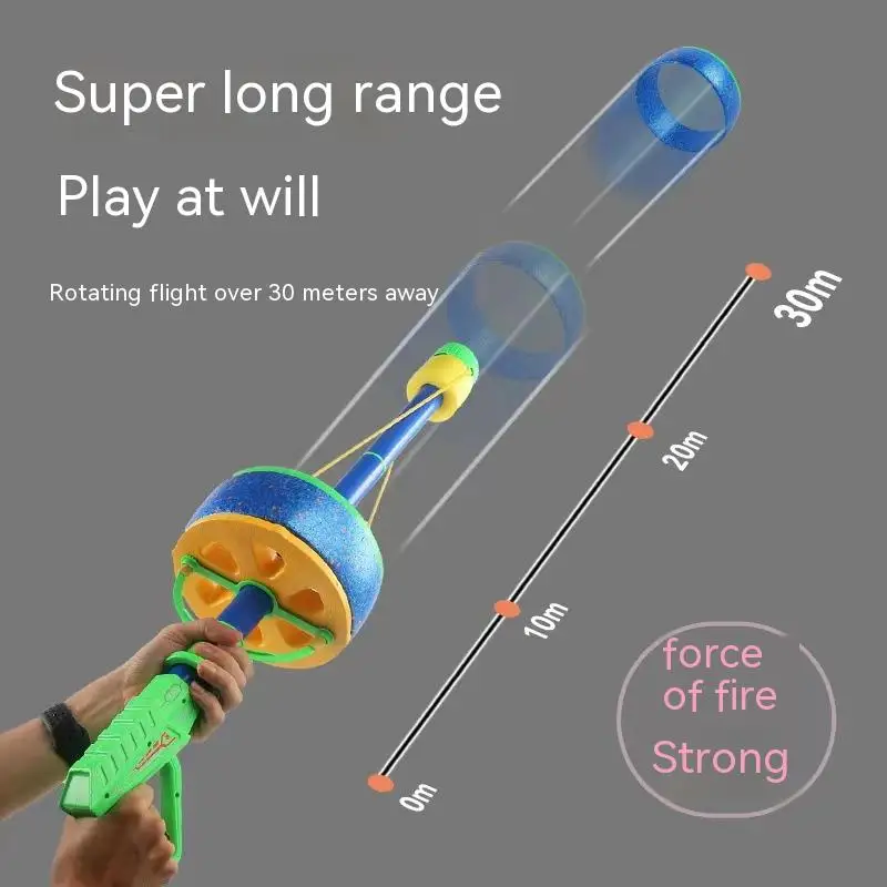 New Arrivals Flying Ring Launcher Ring Blaster Launches Rings Up To 75 ...