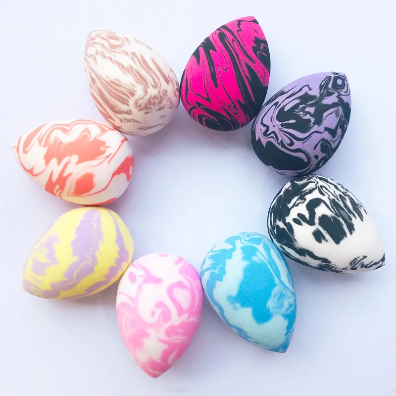 14-Piece Same Color Finger Makeup Sponge Puff Flocking Air Cushion ...