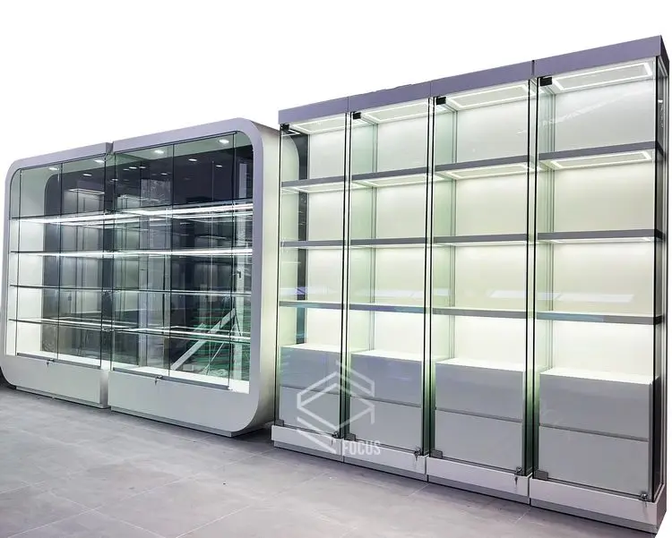 Custom Cigarettes Multiple Cabinet Rack - Glass Display