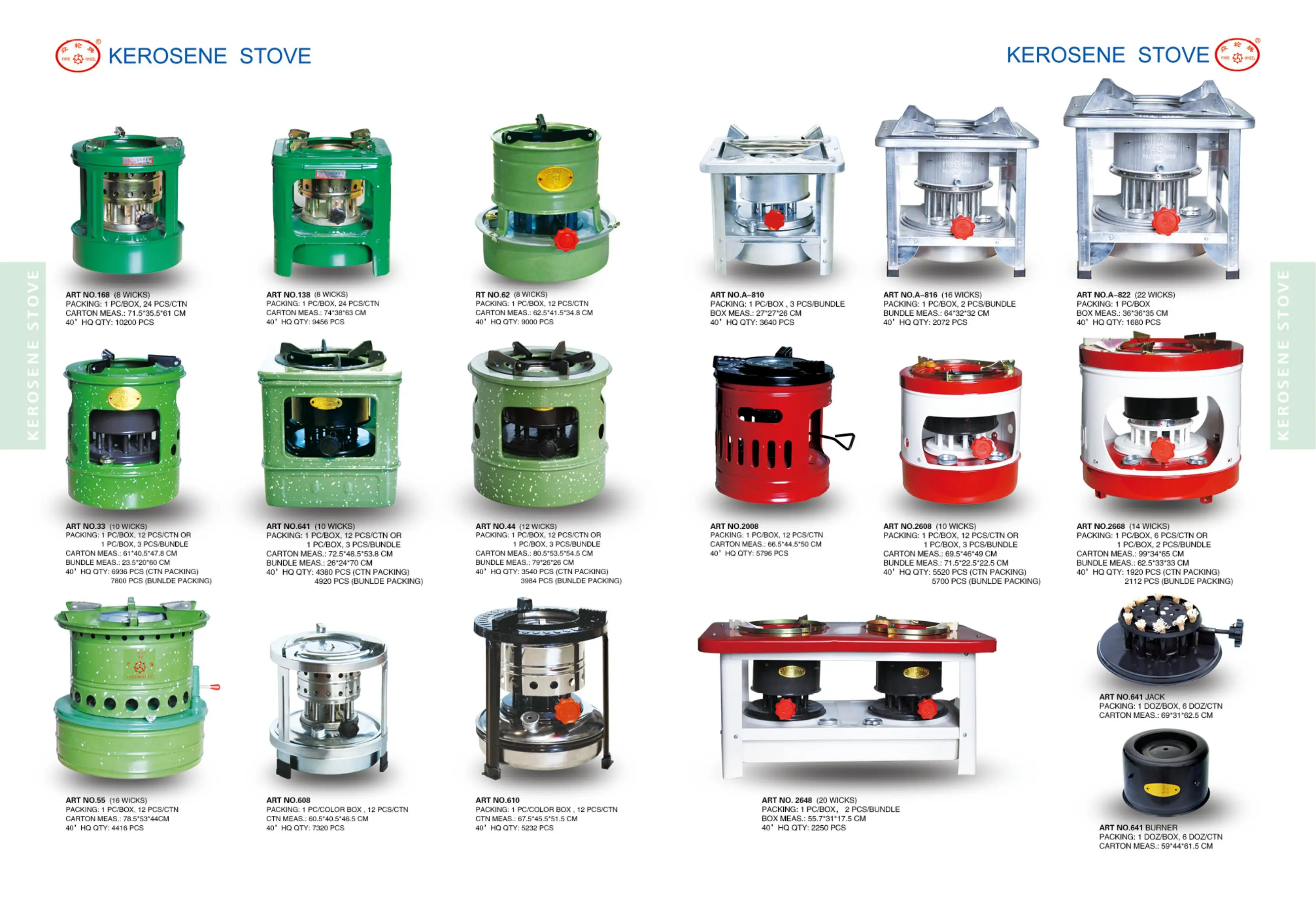 Factory Wholesale Enamel Fire Wheel Brand Item 62 8 Wicks Kerosene Camp ...