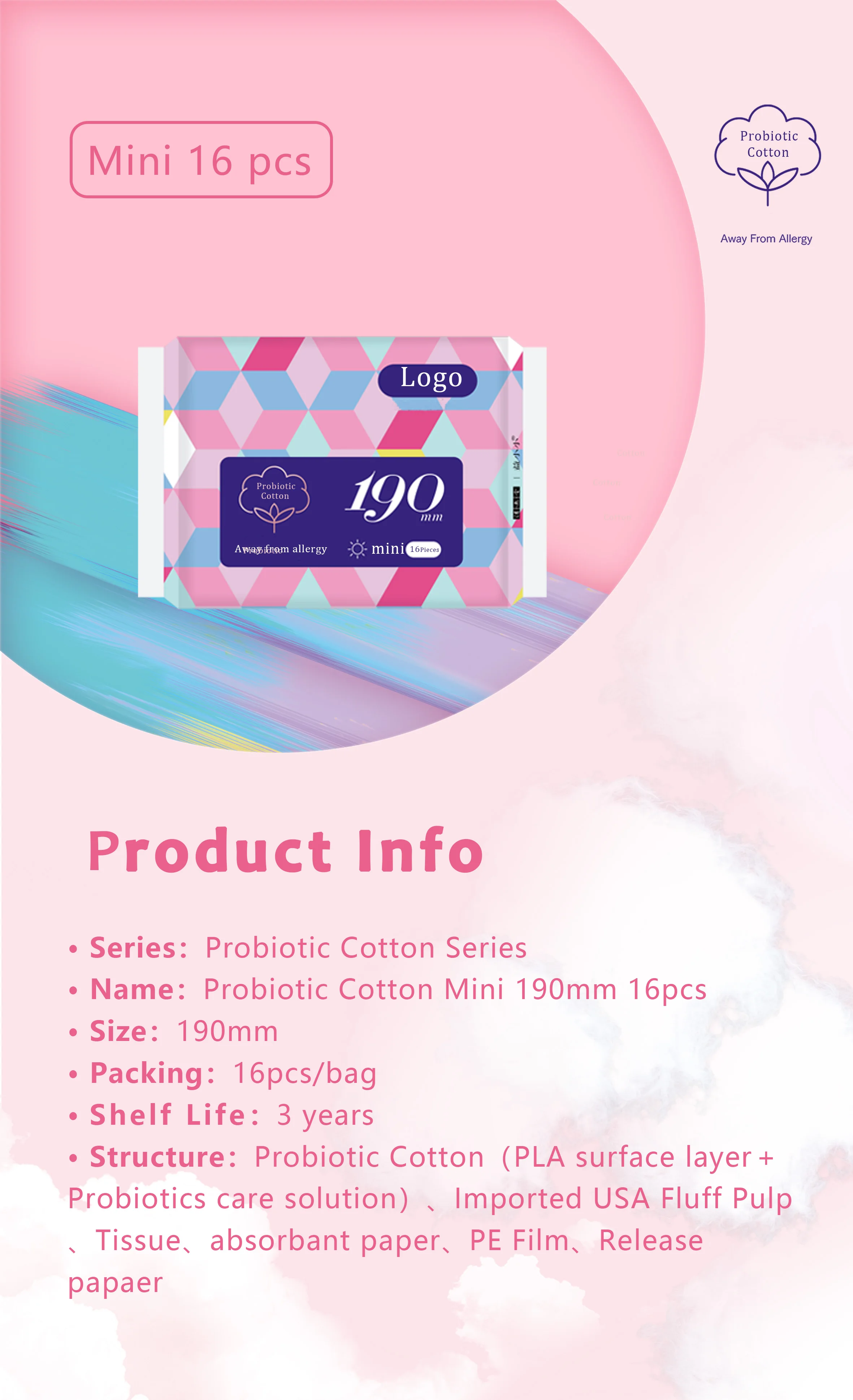 Disposable Super Absorbency Eco-friendly Pla Non-woven Sanitary Towels ...