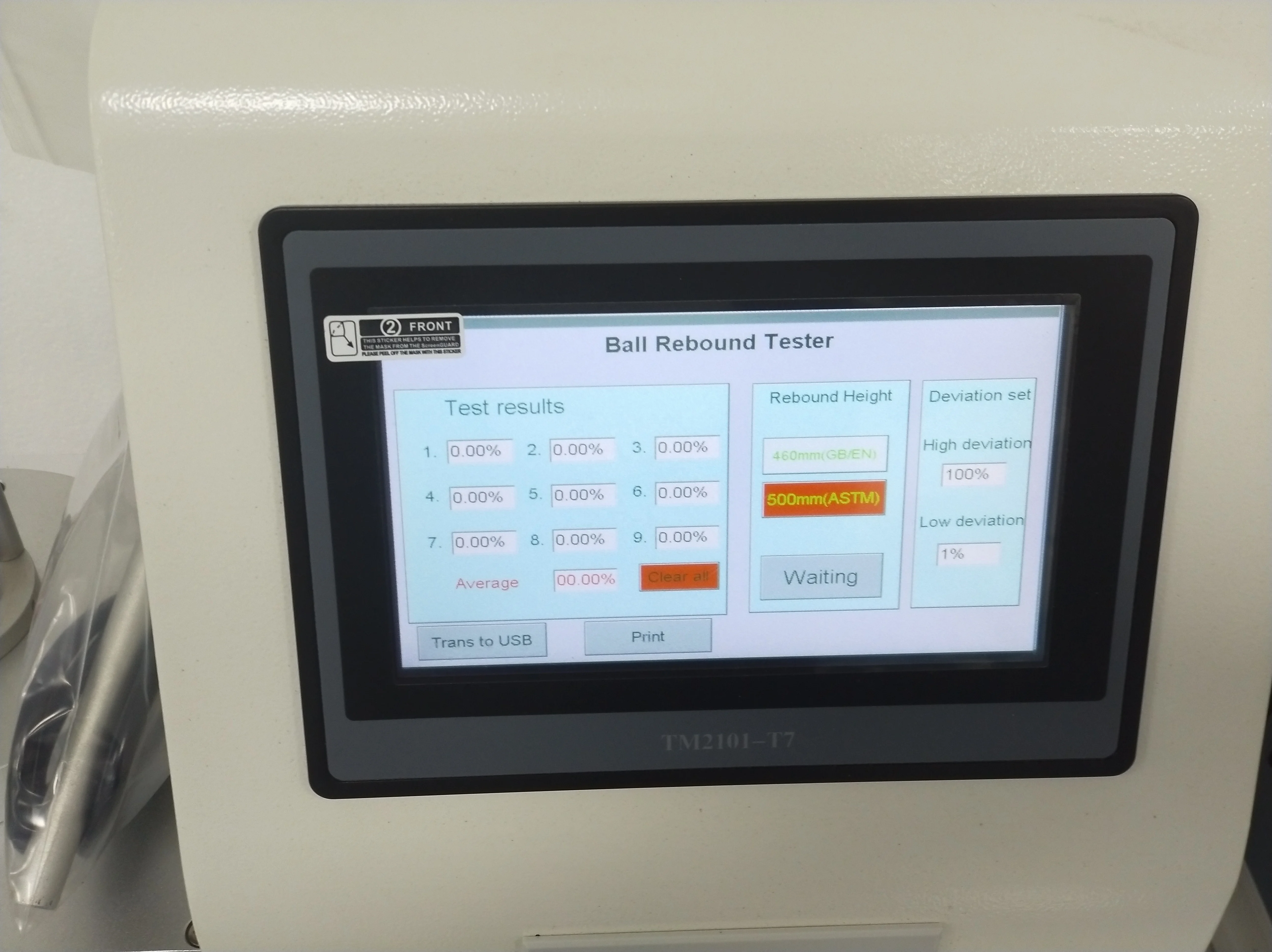 ASTM and ISO Foam Material Drop Ball Rebound Resilience Tester